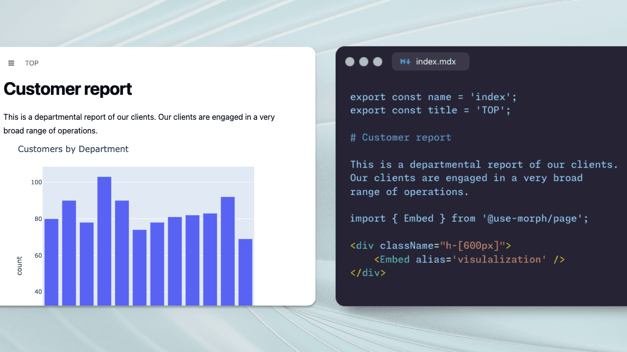Morph - Data Apps for your Product Team